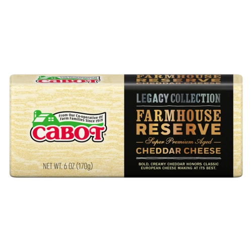 Cabot Creamery Cheese Bar Cheddar Farmhouse Reserve 6oz | Greenfield ...