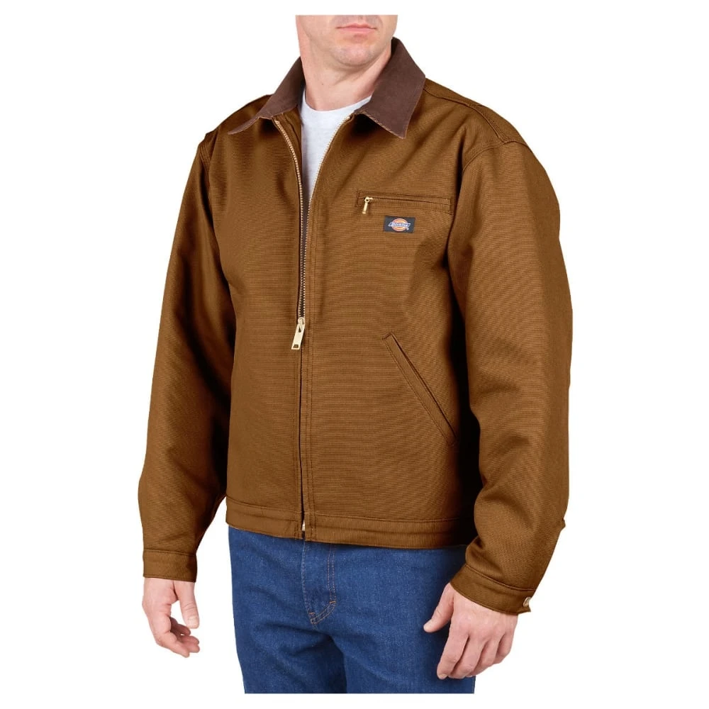 DICKIES TRUE VALUE Men's Rigid Duck Blanket-lined Jacket, Brown Duck ...