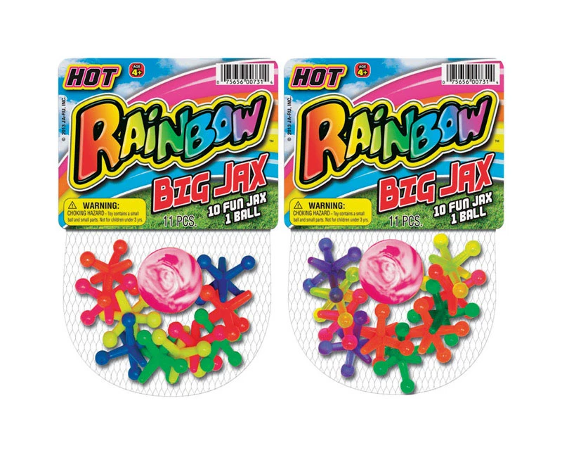 Rainbow Big Jax Plastic Assorted 11 Piece Set For Kids Ages 4+ | Riley ...