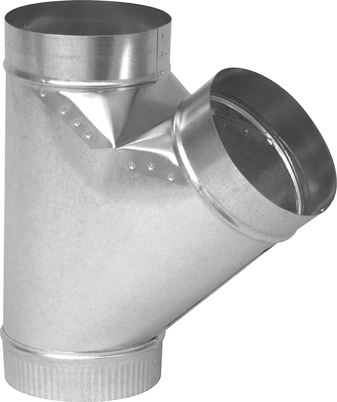 Gv0984 Galvanized Duct Wye, 4 Inch X 4 Inch X 4 Inch, 30 Gauge ...