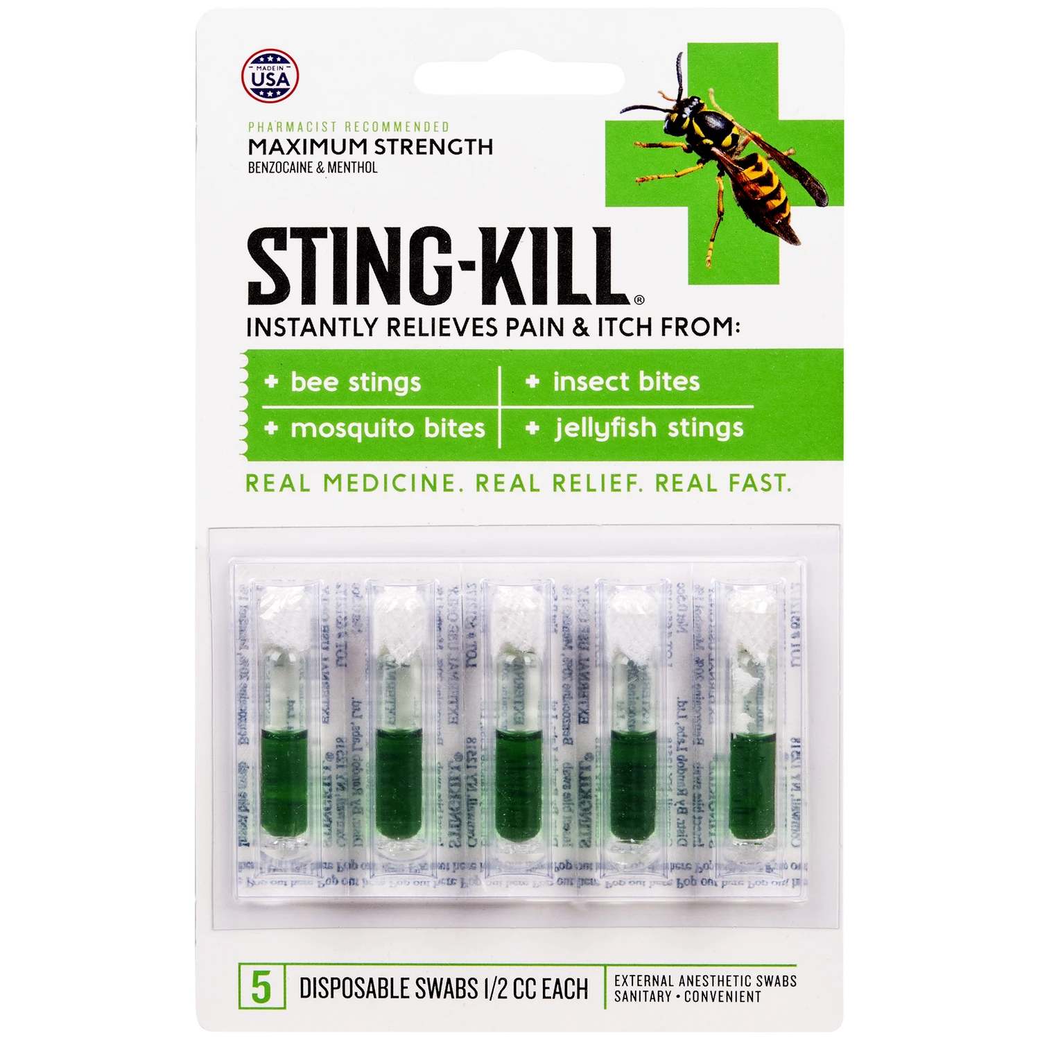 STING KILL Sting Kill Anesthetic Swabs 5 | Ranch and Home