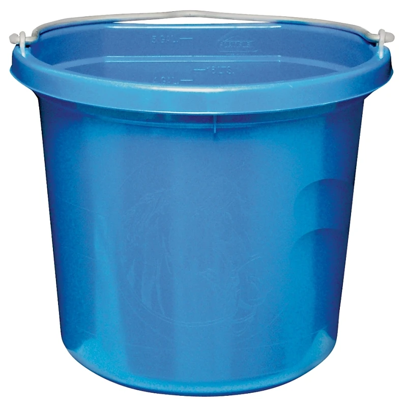 Orgill Fb-124 Series Flat Back Bucket, 24 Quart Volume, Blue Rubber ...
