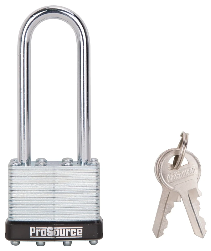 Prosource 1-1/2 Inch Laminated Padlock With 2 Inch Shackle And Bumper ...
