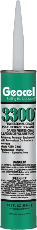 Geocel 3300 Professional-grade Polyurethane Roof Sealant, White, 10.1 ...