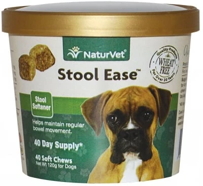 NaturVet Stool Ease Stool Softener For Dogs, 40 Soft Chews - Easy ...