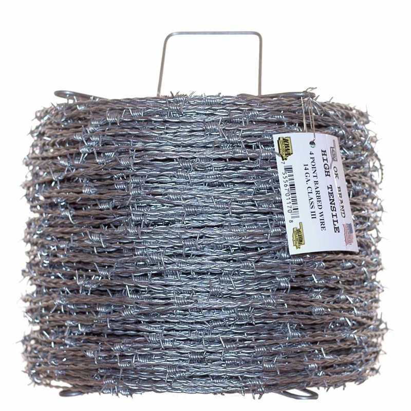 IOWA STEEL / OKLAHOMA WIRE Barbed Wire Steel 15.5 Gauge 5 Inch 1320 ...