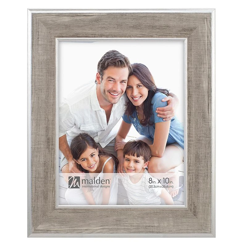 MALDEN INTERNATIONAL DESIGNS Two Tone Picture Frame, Grey, 5 X 7 Inches ...