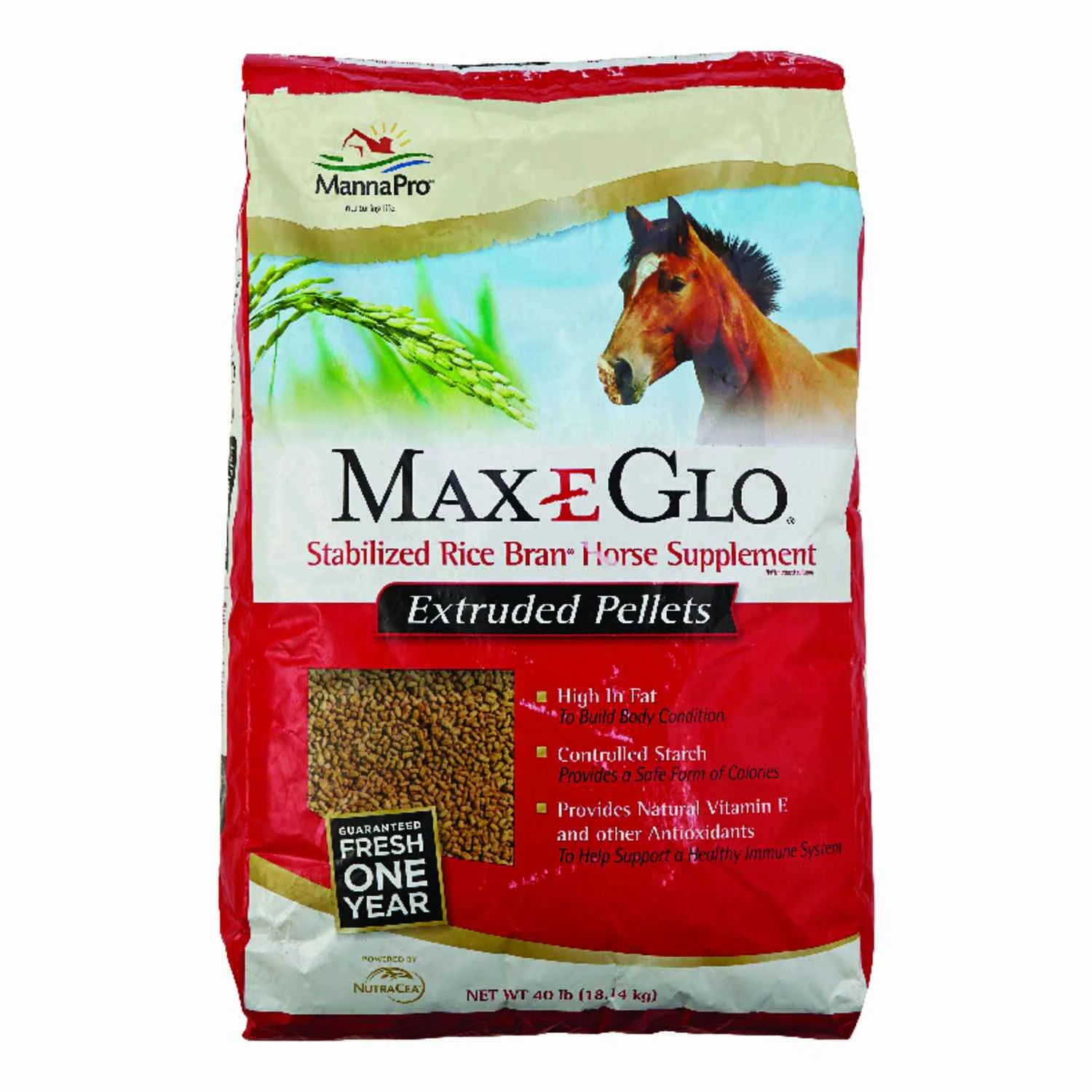 Max-E-Glo Solid Stabilized Rice Bran For Horses 40 Lb. Bag - Premium ...
