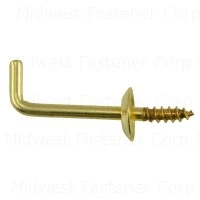 MIDWEST FASTENER CORP 1-1/4 Inch Brass Shoulder Hooks - Durable And ...