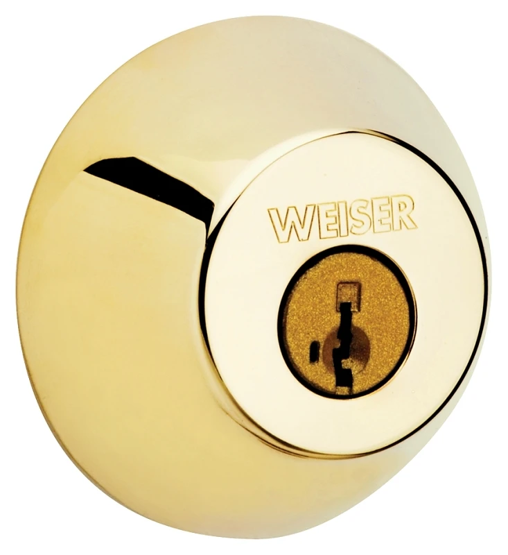 Weiser Brass Single Cylinder Deadbolt 9gd94710-081/091 For Home ...