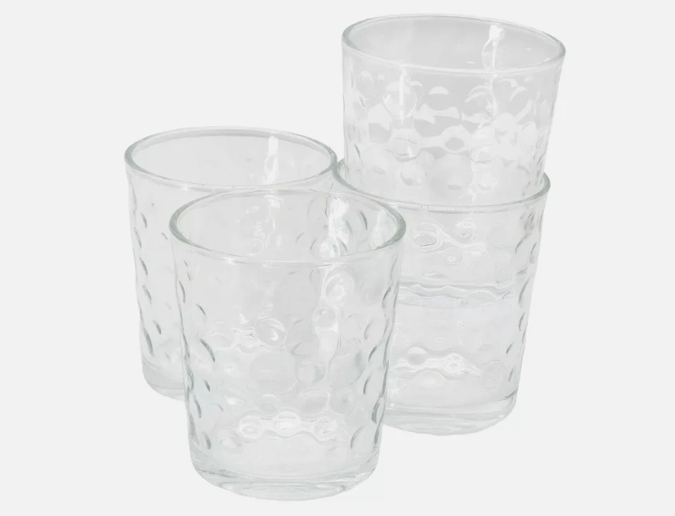 13.5OZ DOF CLR BUBBLES GLASS | Do It Center Dominica