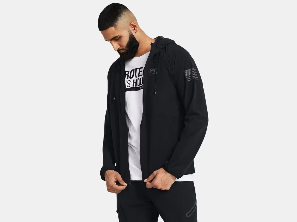 Under Armour Men's Ua Freedom Windbreaker Jacket Black Size EXTRA LARGE ...