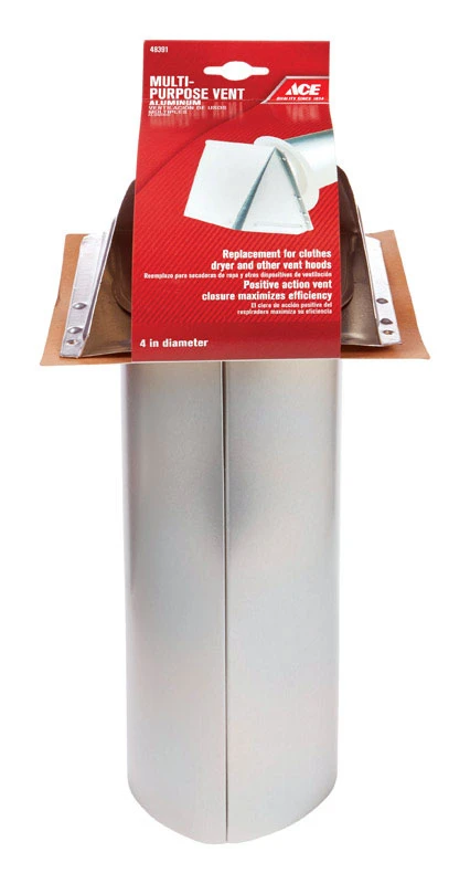 Ace 4 in. W x 6 in. L Silver Aluminum Dryer Vent Hood | Gorhams