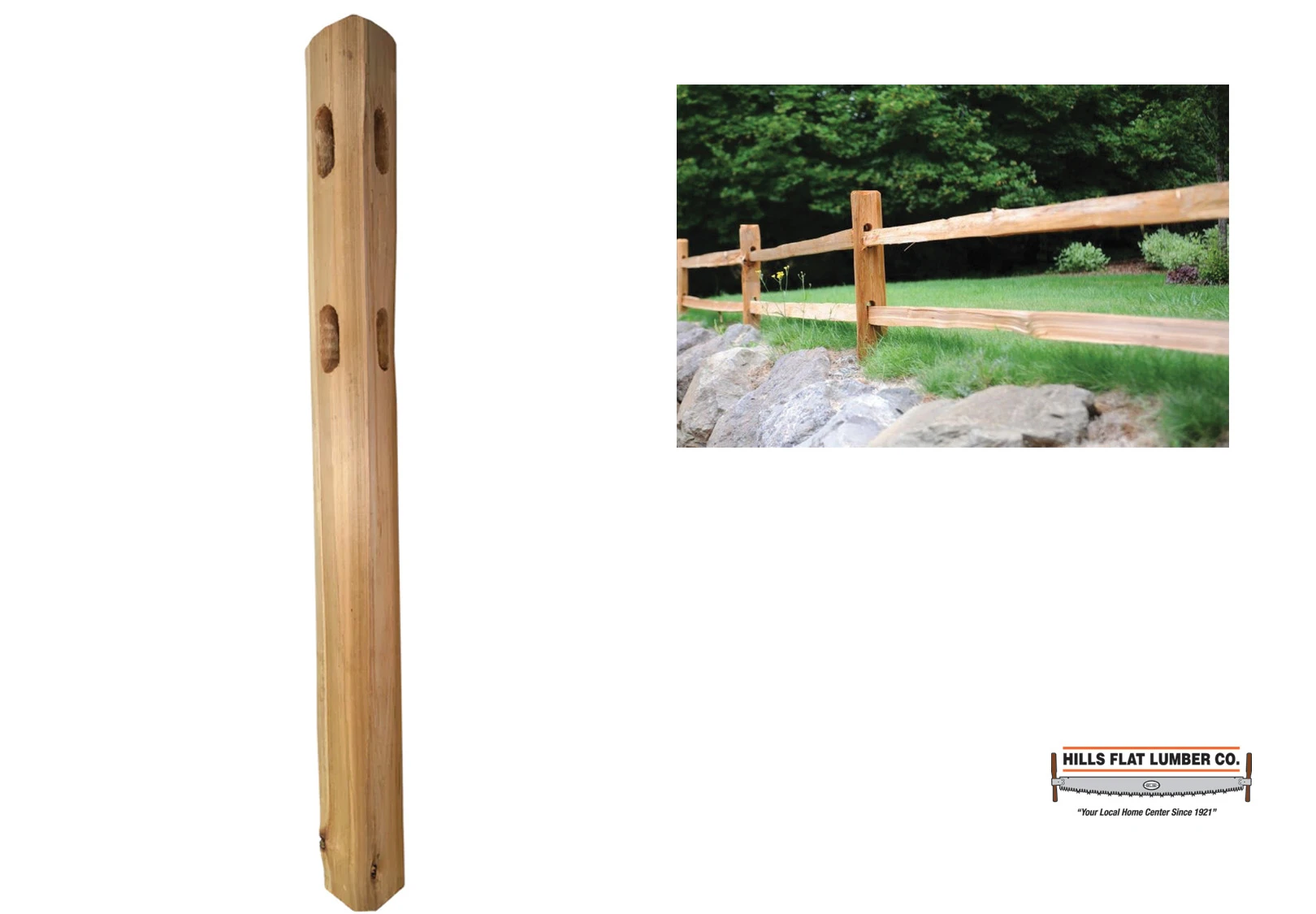 64" Cedar Split Corner Post | Grass Valley