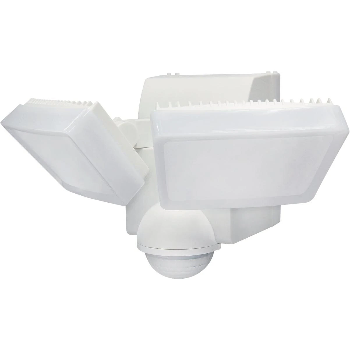 IQ America White 800 Lm. LED Motion Sensing Battery Operated 2-Head ...