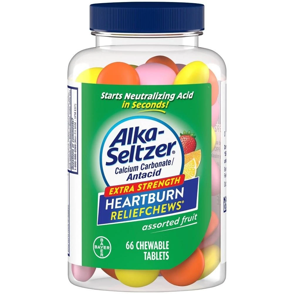 MASON BROTHERS Alka-Seltzer Heartburn ReliefChews Assorted Fruit - 66.0 ...