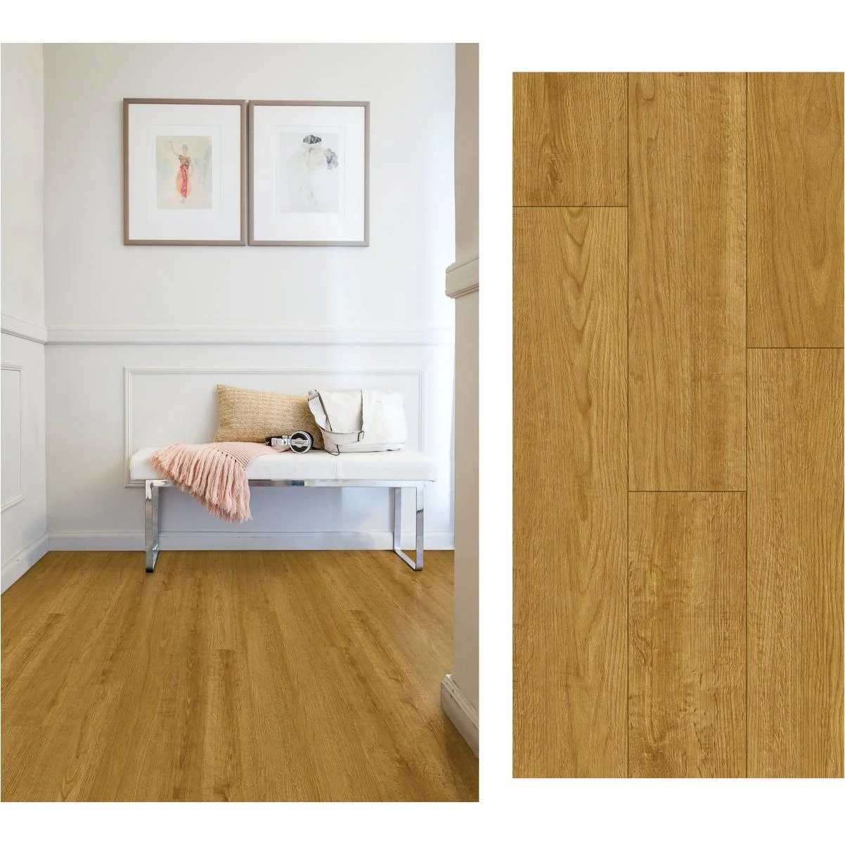 Mohawk Daventry Harvest Teak 6 In. W x 48 In. L Luxury Vinyl Rigid Core ...