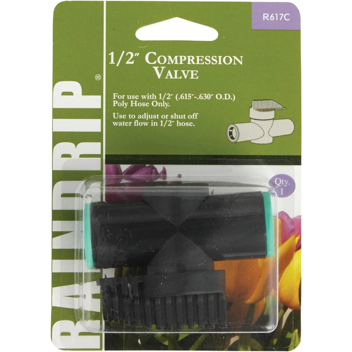 Raindrip 1/2 In. Compression In-Line Valve | Elitsac, Inc.