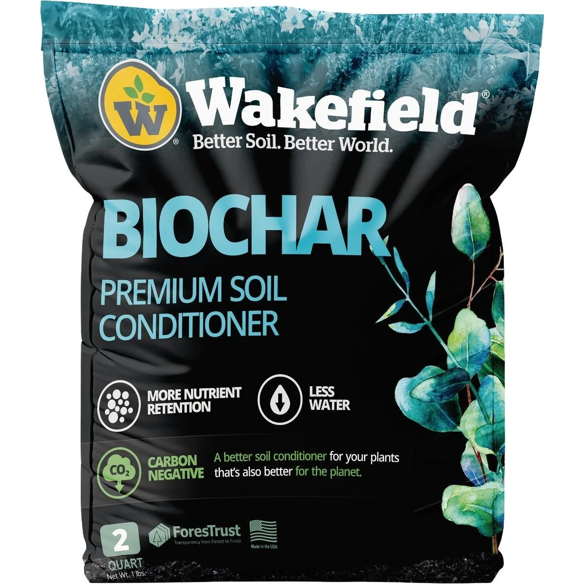 Wakefield Biochar 2 Qt. Premium Plant-Based Soil Conditioner | Elitsac ...