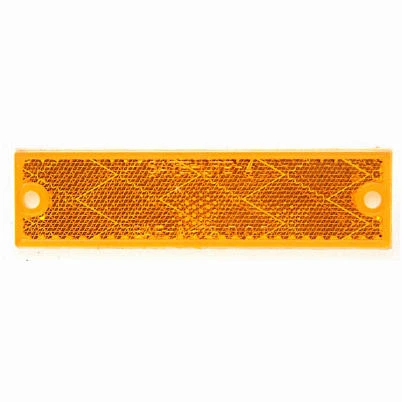 Trailer Reflector, Rectangular, Amber, 4-3/8 x 1-1/8-In. | Gorhams