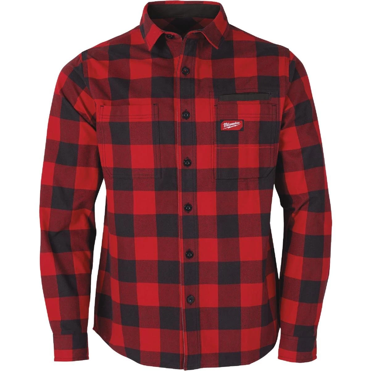 Milwaukee GridIron Men's XL Red Long Sleeve Flannel Shirt | Elitsac, Inc.