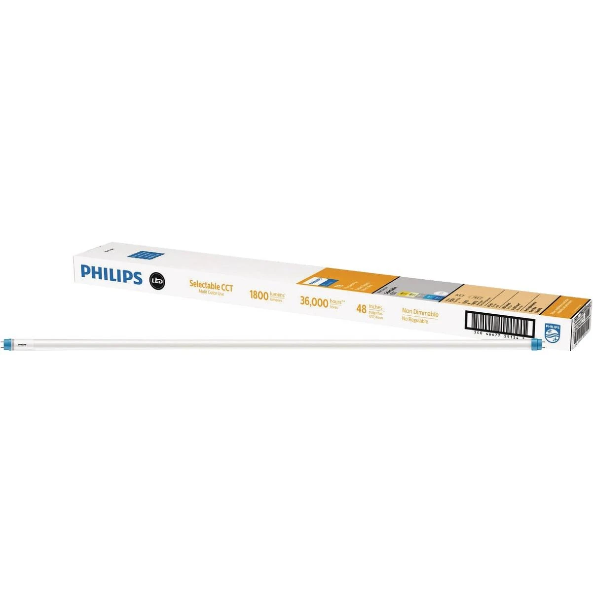 Philips FlexFit 32W Equivalent 48 In. T8 Type A+B Multi-CCT LED Tube ...