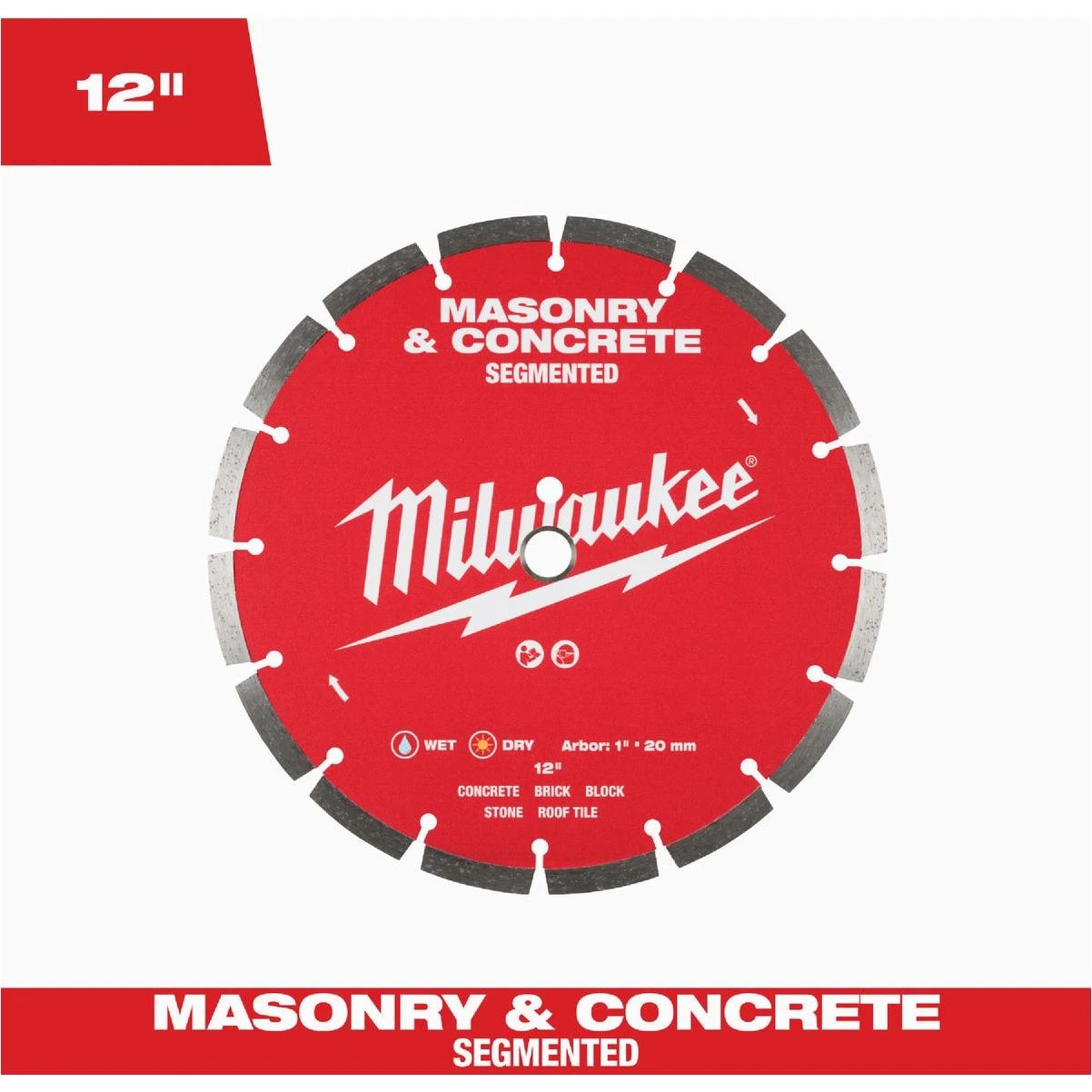 Milwaukee 12 In. Segmented Rim Masonry & Concrete Diamond Blade | Ivey ...