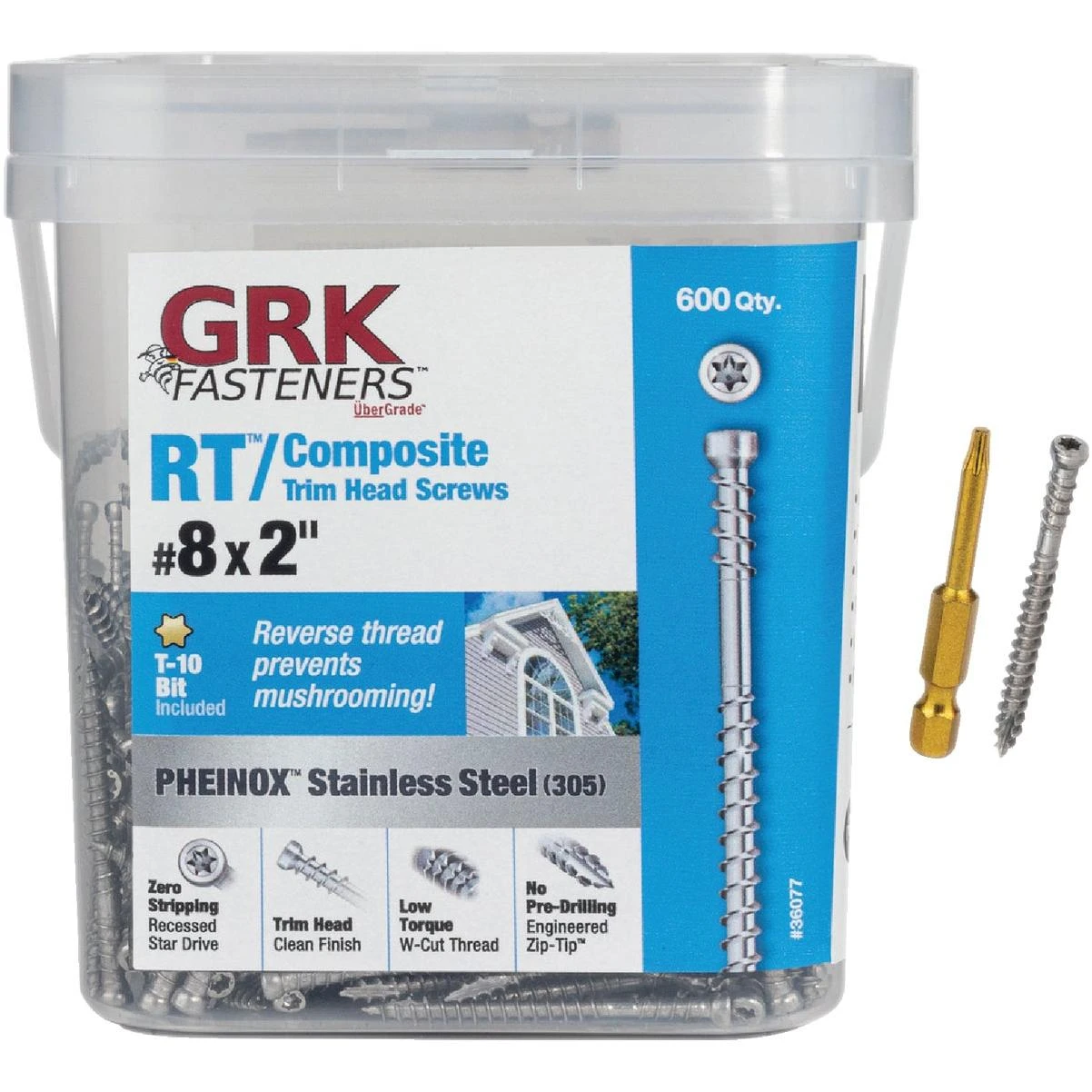 GRK Fasteners GRK RT #8 x 2 In. Star Drive Stainless Steel Composite ...